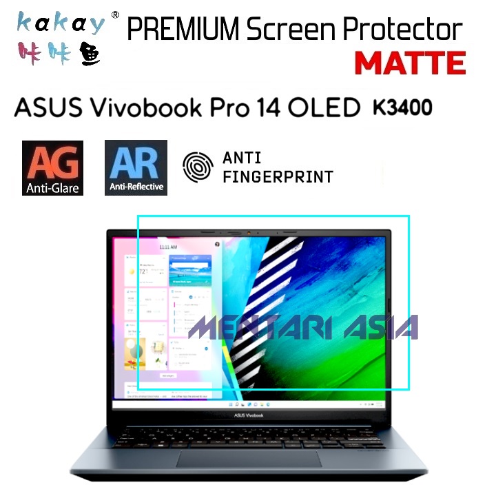 Asus VivoBook Pro 14 OLED Screen Protector K3400 - KAKAY Premium MATTE ...