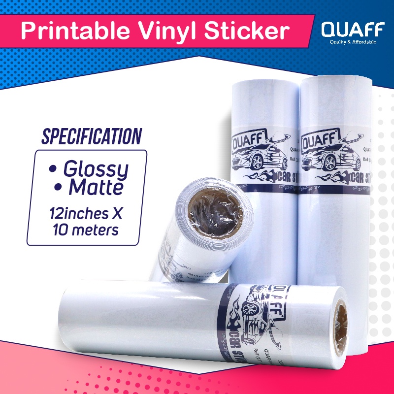 Eco-Solvent Printable Car Sticker Glossy / Matte (12inches x 10meters ...