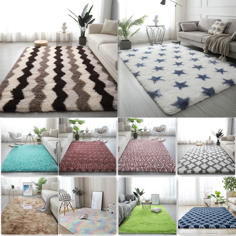 120x80cm Fur Furry Carpets Floor Mat Room Mat Soft Carpet Rug Mat ...