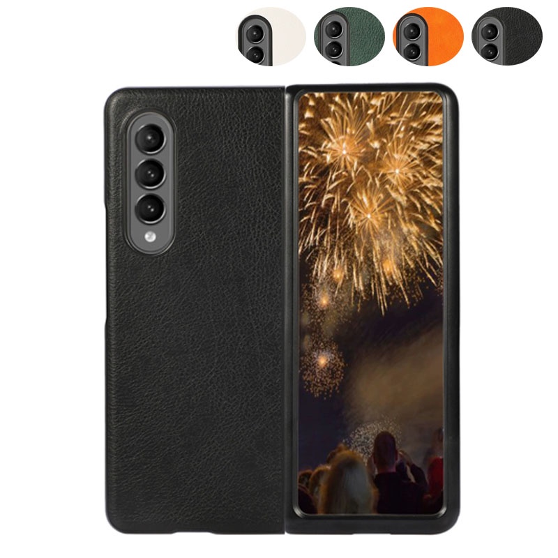 For 2022 New Samsung Galaxy Z Fold Fold 2 Fold 3 Fold 4 Two Tone Litchi ...