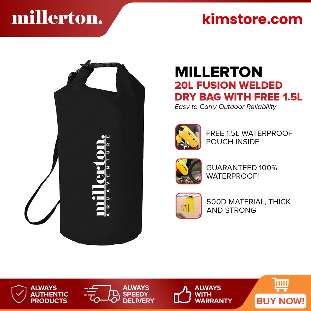 Millerton 20l Fusion Welded Dry Bag With 1.5l Mini Pouch Outdoor ...