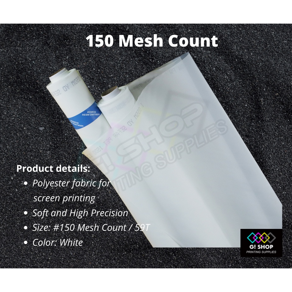 Silkscreen Mesh: #150 Ideal for Screen Printing with Water-Based ...