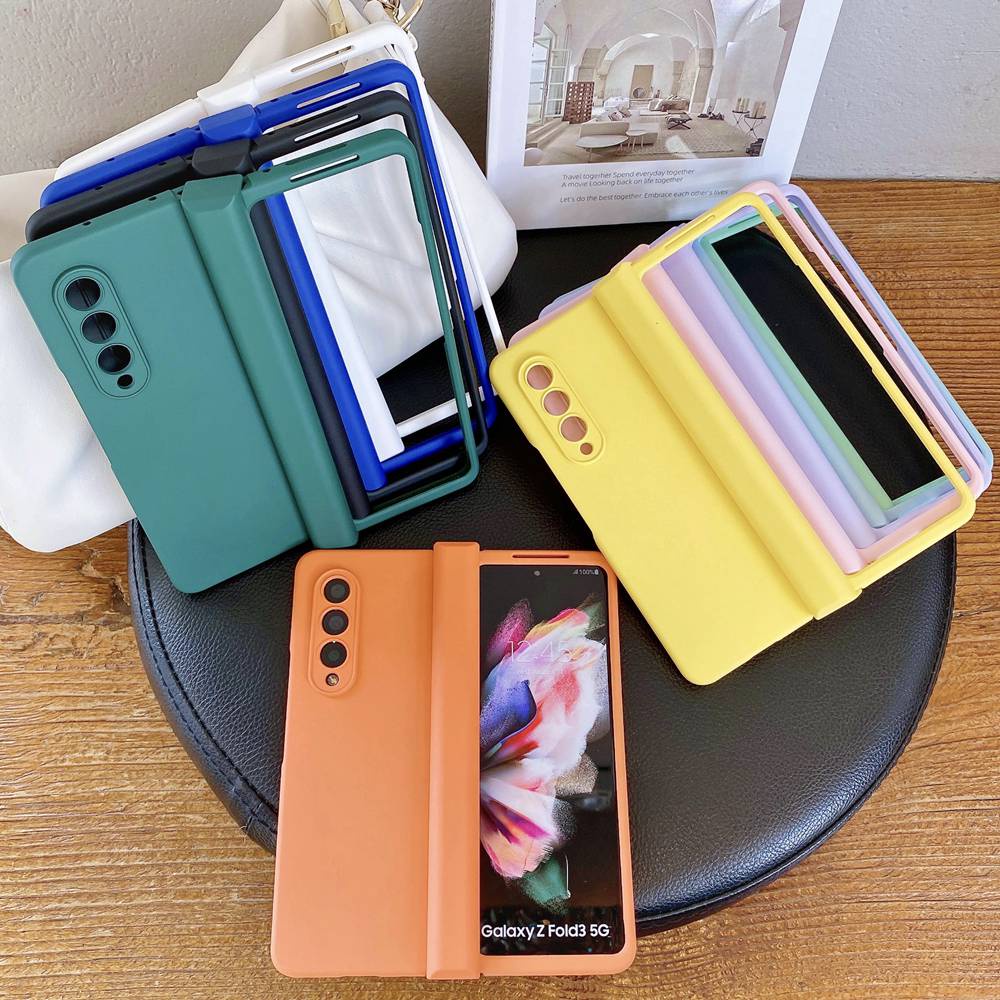 With Hinge Connection 3 in 1 Combo Phone Case For Samsung Galaxy Z Fold ...