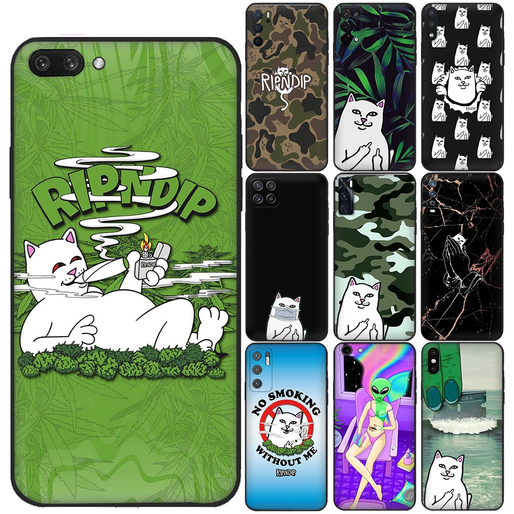 Realme 8i 9i C35 9 Pro Plus EJ57 Ripndip middle finger cat pattern ...