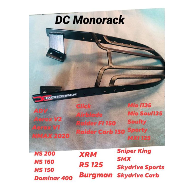 DC Monorack Steel Top box bracket (Heavy duty lifetime warranty) Honda ...