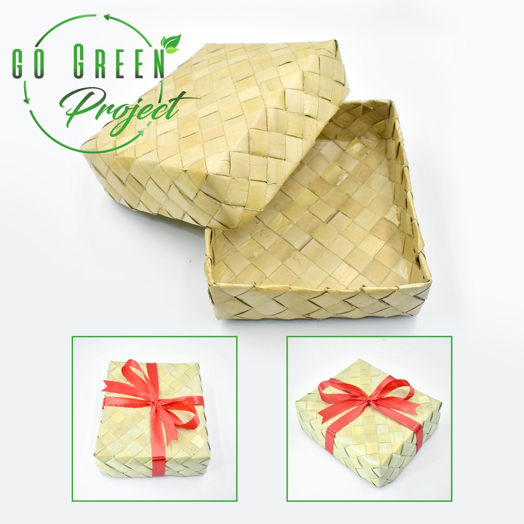 7x6x2 Pandan Gift Box / Tampipi / Pandan Box Storage / Packaging ...