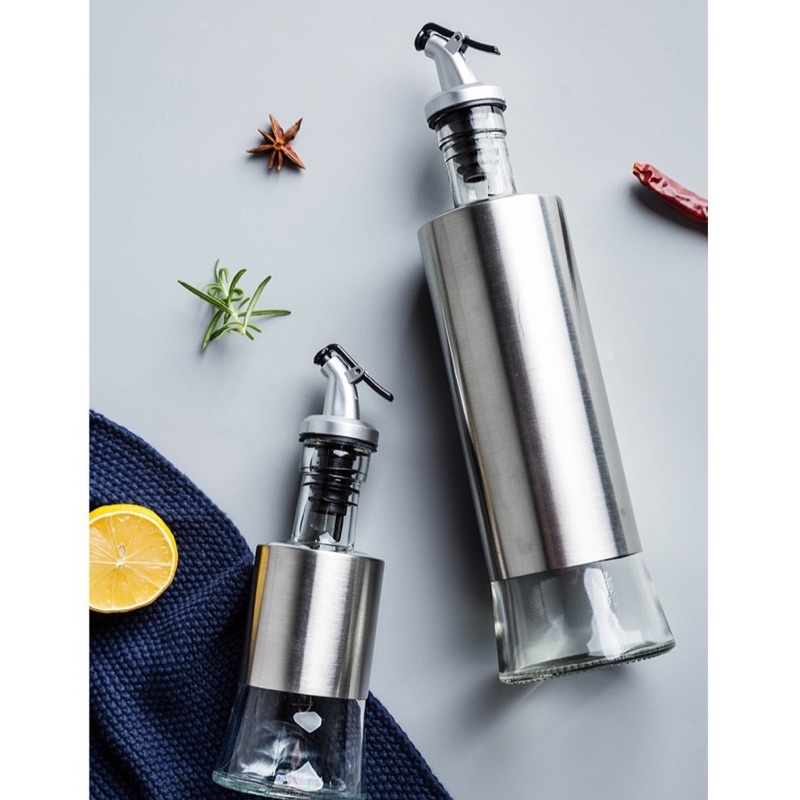 300ML stainless steel and glass material. Used for infused oils. Non ...