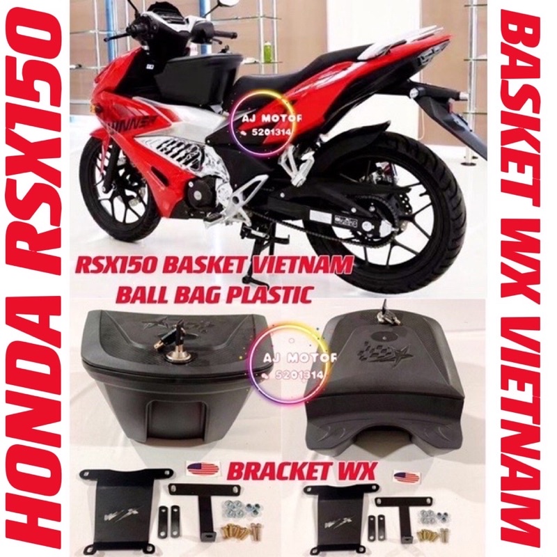 HONDA RSX150 RSX VIETNAM BASKET BAKUL RAGA BOX HALF CASE HALF KECIL ...
