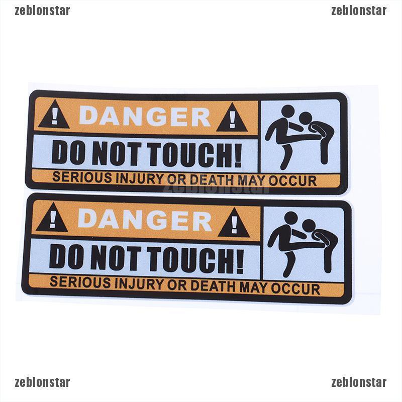 Zstar Do Not Touch Car Sticker Warning Sign Waterproof PVC Personalized ...