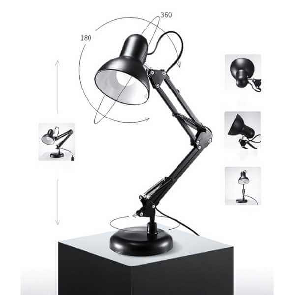 Reading lamp, desk-clip study lamp with anti-myopia stand | Shopee ...