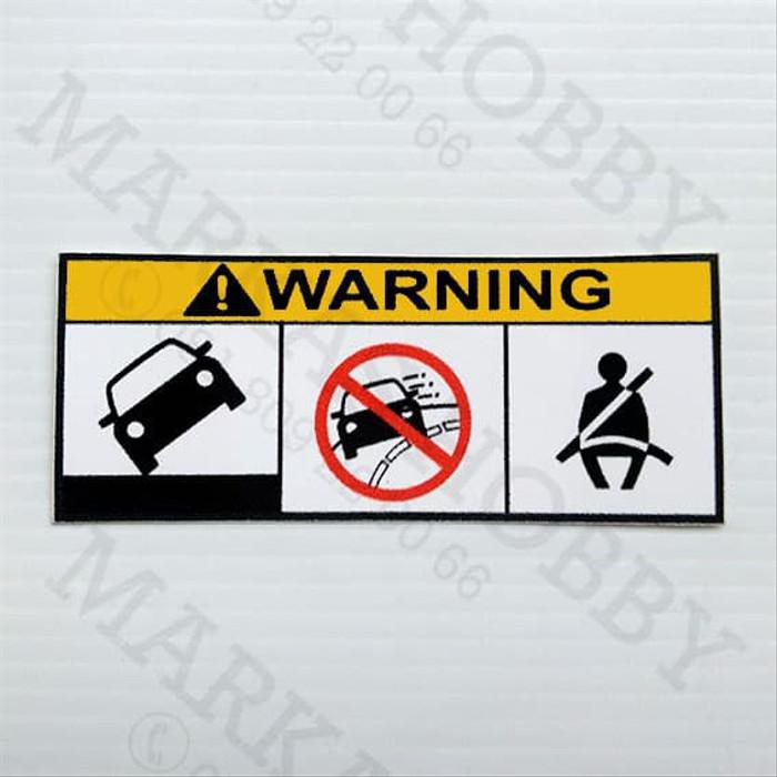 Sticker / Sticker Fasten Your Seatbelts 2 (Warning Sign) | Shopee ...