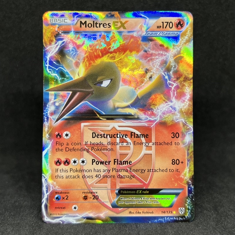 Pokemon TCG Team Plasma’s Moltres EX Ultra Rare 14/135 2012 Black ...
