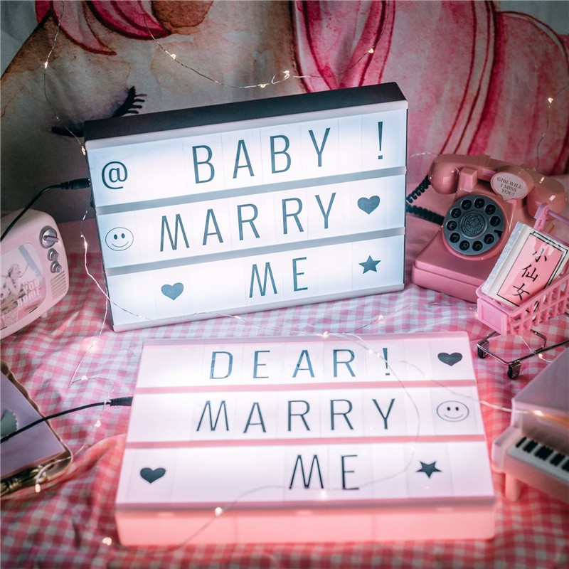 LED Cinamatic Letter Box for Room Decoration Cinematic Letter Light Box ...