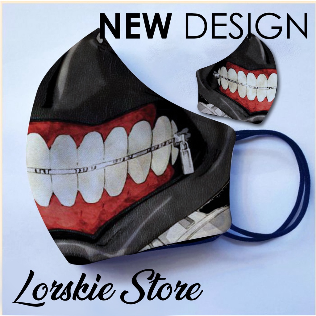 Tokyo Ghoul | ken kaneki | Anime | Washable and Reversible Face Mask ...