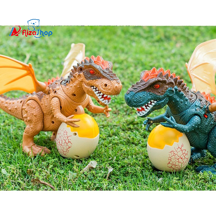 AizaShop Spray Electric Dragon Dinosaur with egg Wings with light and ...