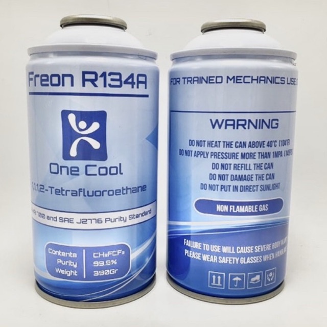 FREON CAN HFC R 134A R134A ONE COOL 390gr 390gram 390g FREON CAR AC ...