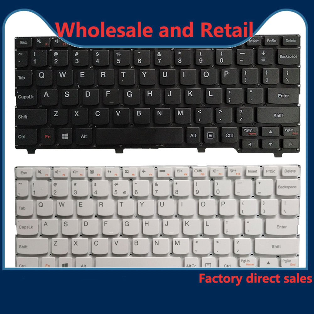 Lenovo ideapad 110S-11IBY 110S-11IBR 80WG black/white laptop keyboard ...
