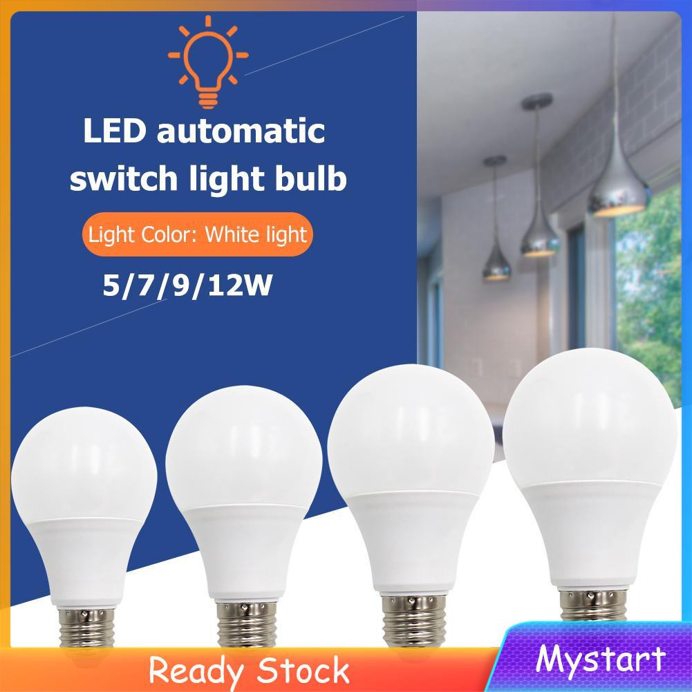 Sound+Light Sensor Control E27 LED Lamp Automatic Smart Sensor Bulb ...