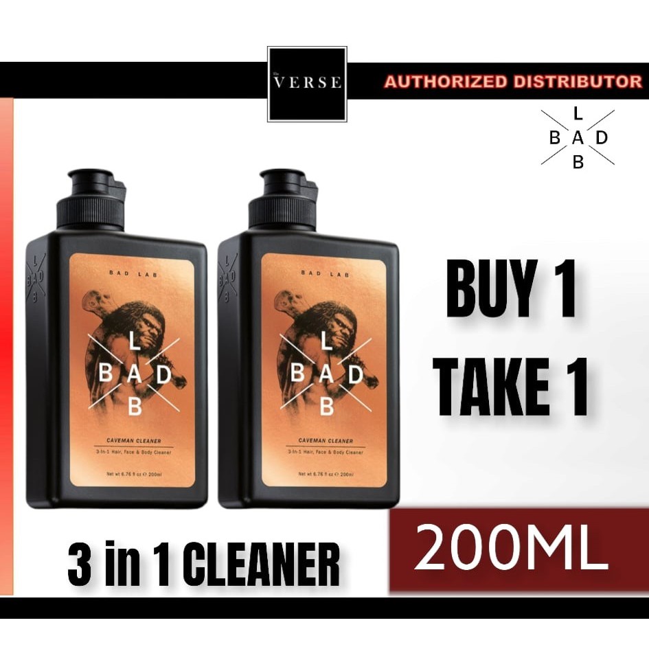 ☁Bad Lab Buy 1 Take 1 Men's Grooming Caveman Hair, Face, Body Shampoo ...