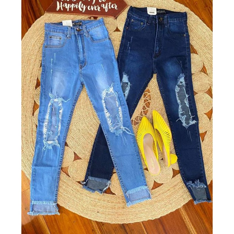 Restocks Maja High Waisted Punny Jeans Stretchable | Shopee Philippines