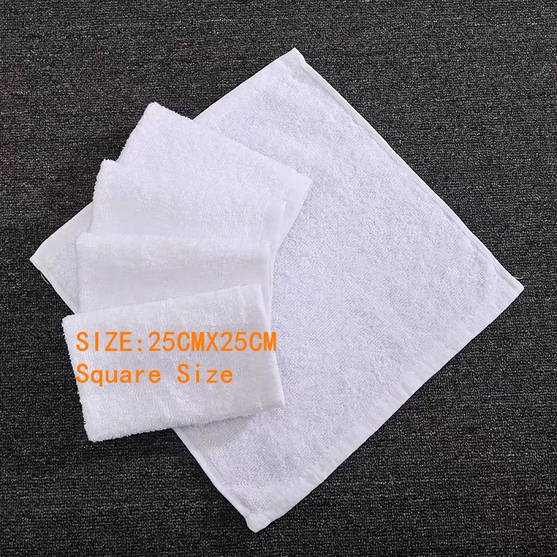 12Pieces Handtowel white plain face towel Kitchentowel Cannon towel ...
