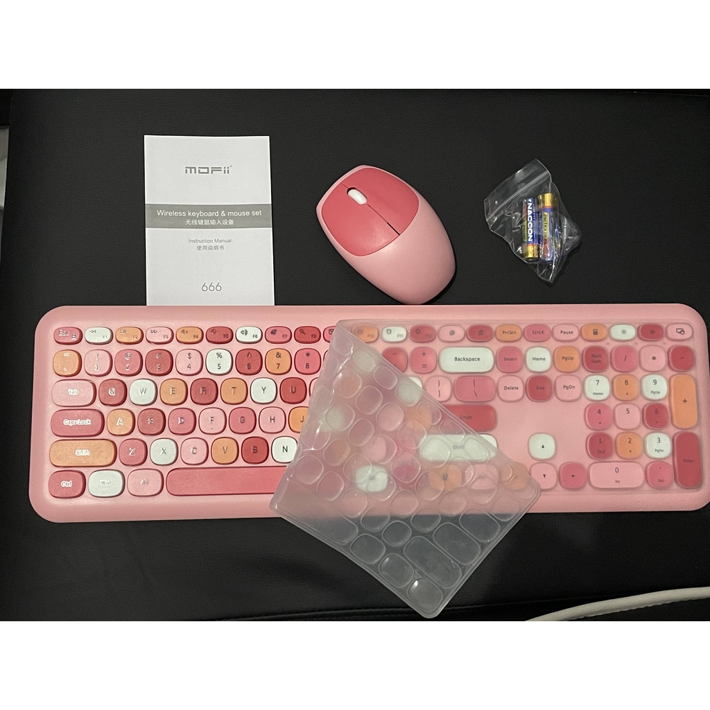 Original Mofii 666 Mixed Color Keycap 2 4ghz Wireless Keyboard And Mouse Combo Set For Home