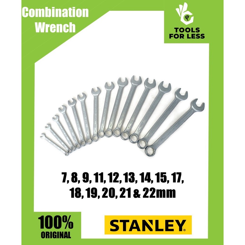 Stanley Heavy Duty Combination Wrench 17, 18, 19, 20, 21, 22 & 23mm ...