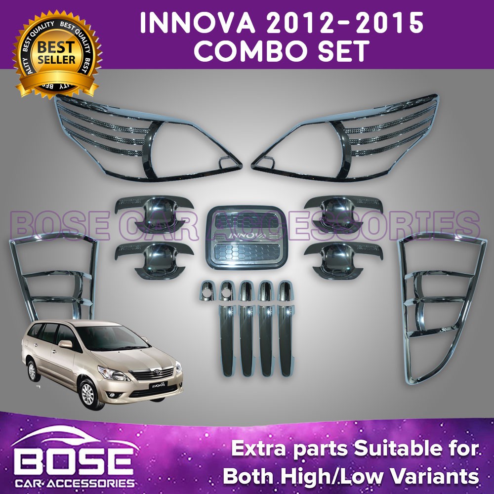 Toyota Innova Garnish Cover Set Chrome 2012 - 2016 / Toyota Innova ...