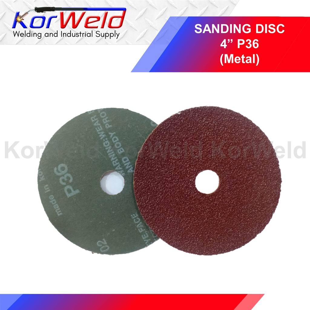 Sanding Disc P36 4" x 5/8" - Metal - 25 Pcs | Shopee Philippines