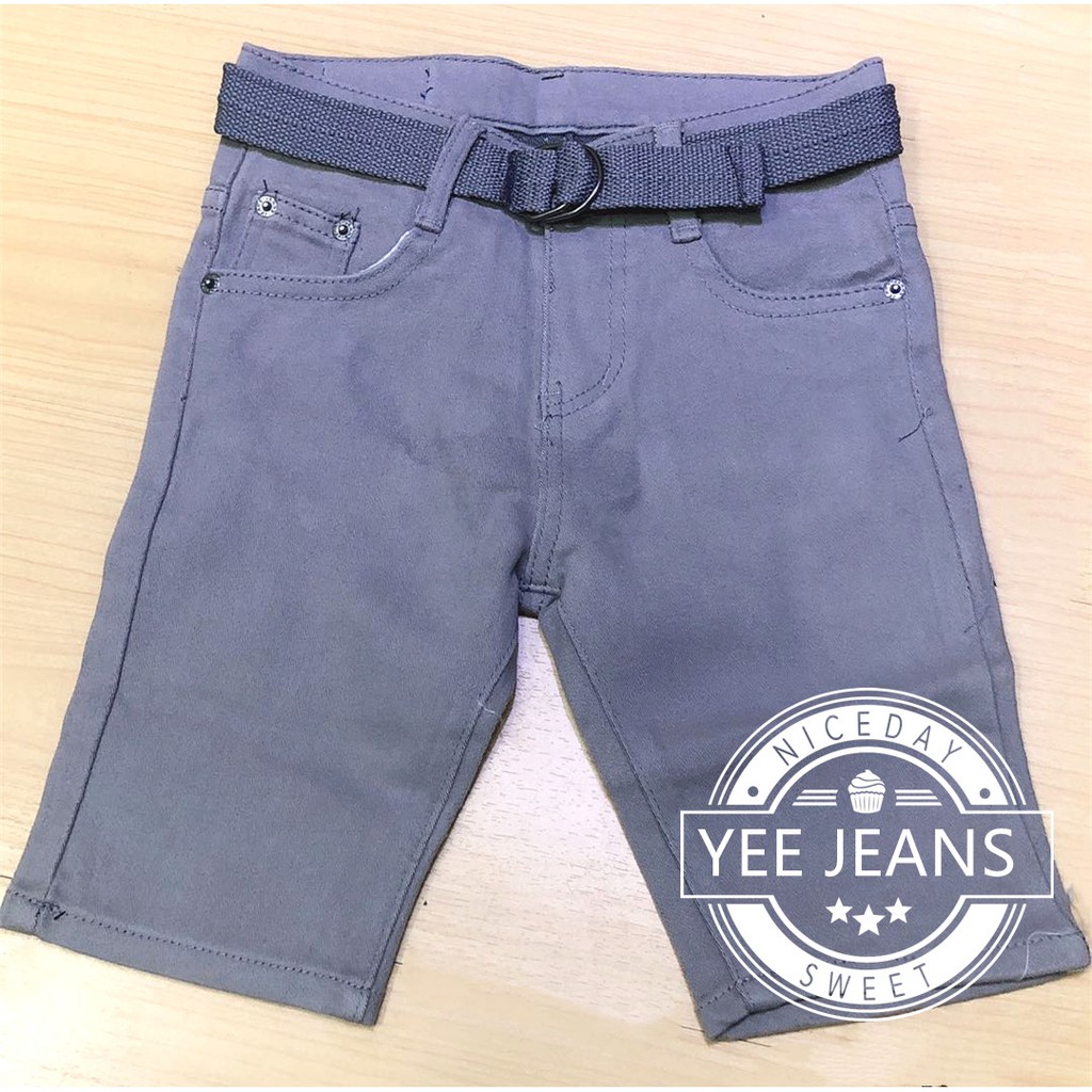 GARY - Plain Maong Shorts Casual kid's Short Stretchable Shorts For ...