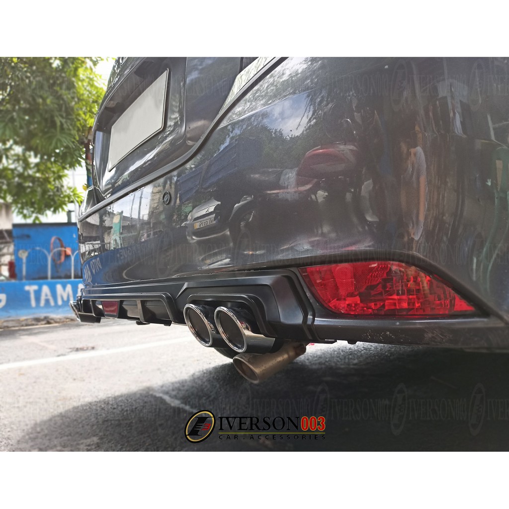 Toyota Vios 2014 to 2018 Rear Bumper Diffuser (Black) | Shopee Philippines