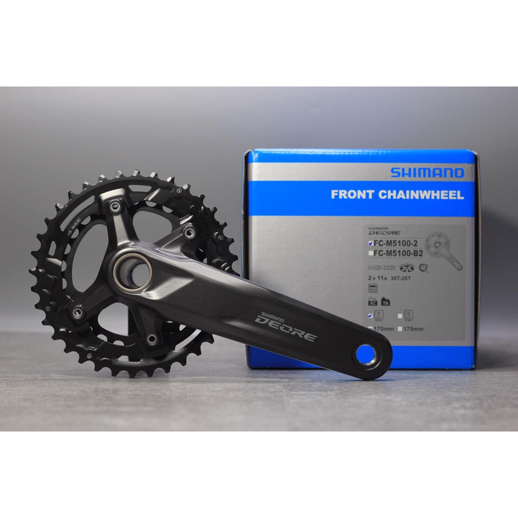 Shimano Deore M5100 2X11 36-26T 170mm / 175mm Crank / Chainwheel ...