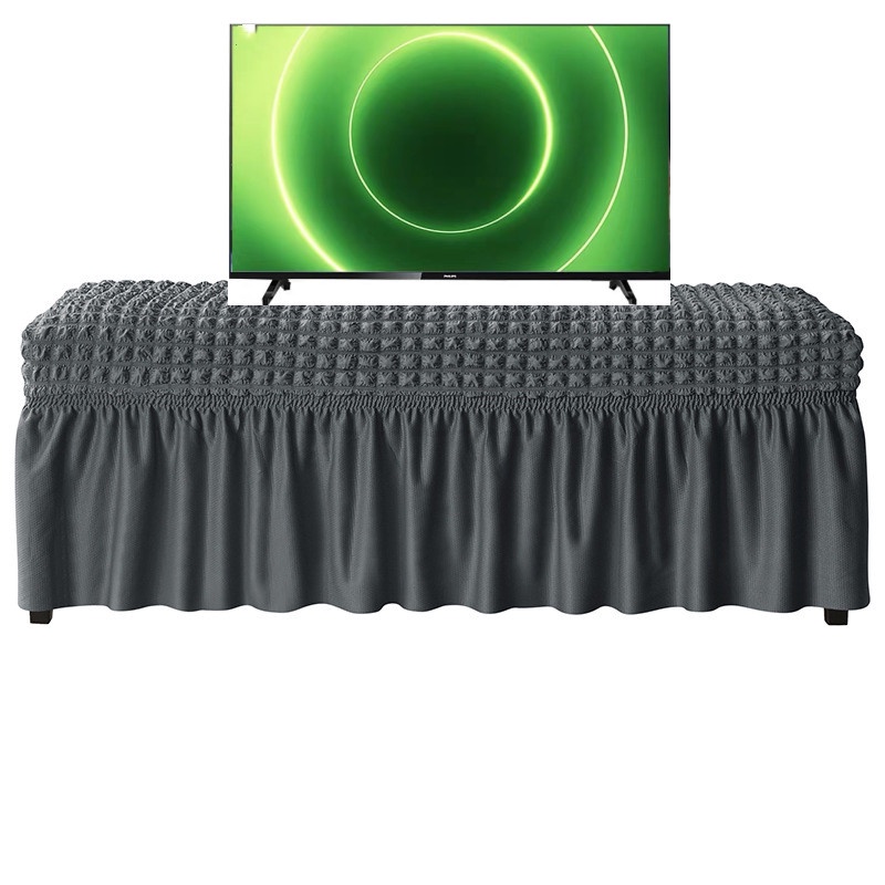 High-end exclusive skirted seersucker TV cabinet cover TV cover dust ...