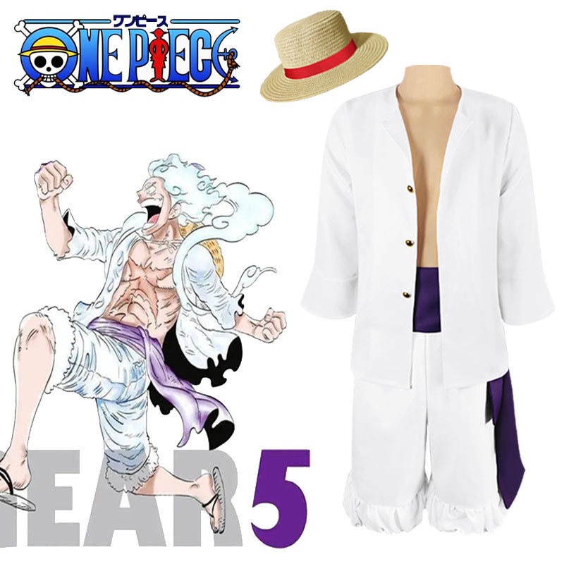 Luffy Cosplay Costume One Piece Monkey D Luffy Cap Wano Country Sun God ...