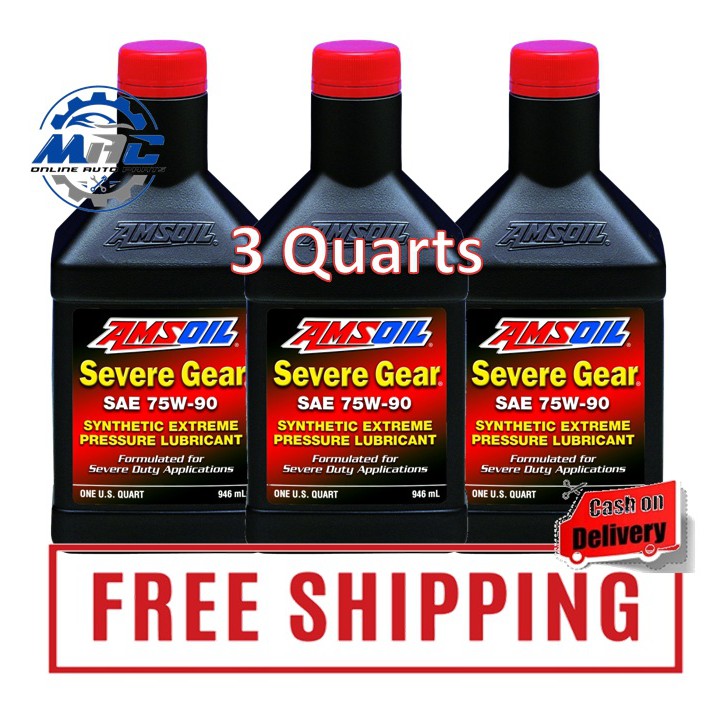Amsoil SEVERE GEAR 75w-90 100% Synthetic Extreme Pressure (EP) Gear ...