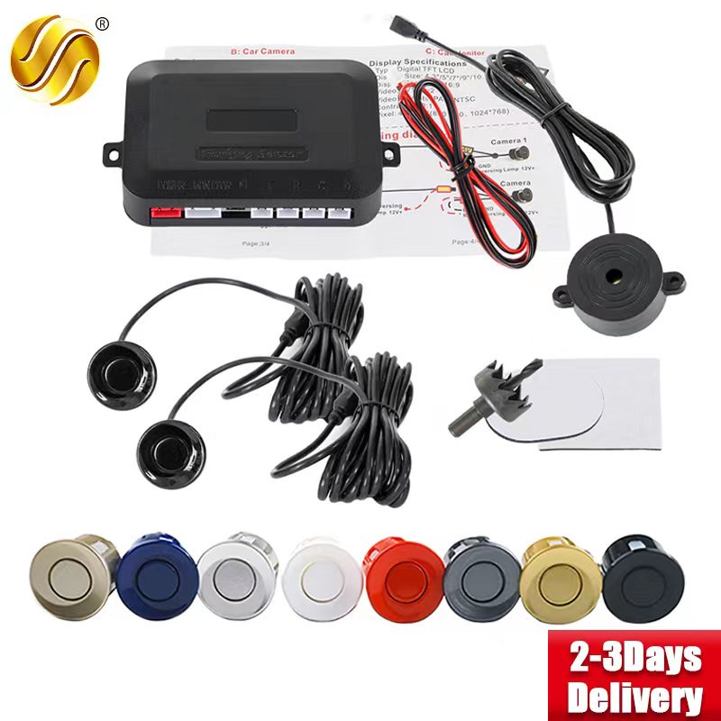 Car Parking Sensor Kit Buzzer 2 Sensors 22mm Reversing Radar Warning ...
