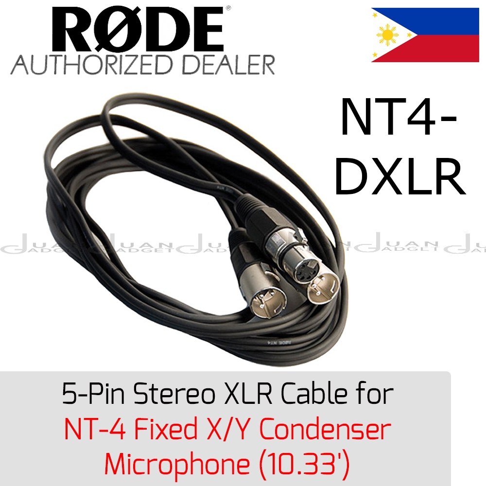 Rode 5-Pin Stereo XLR Cable for NT-4 Fixed X/Y Condenser Mic | Shopee ...