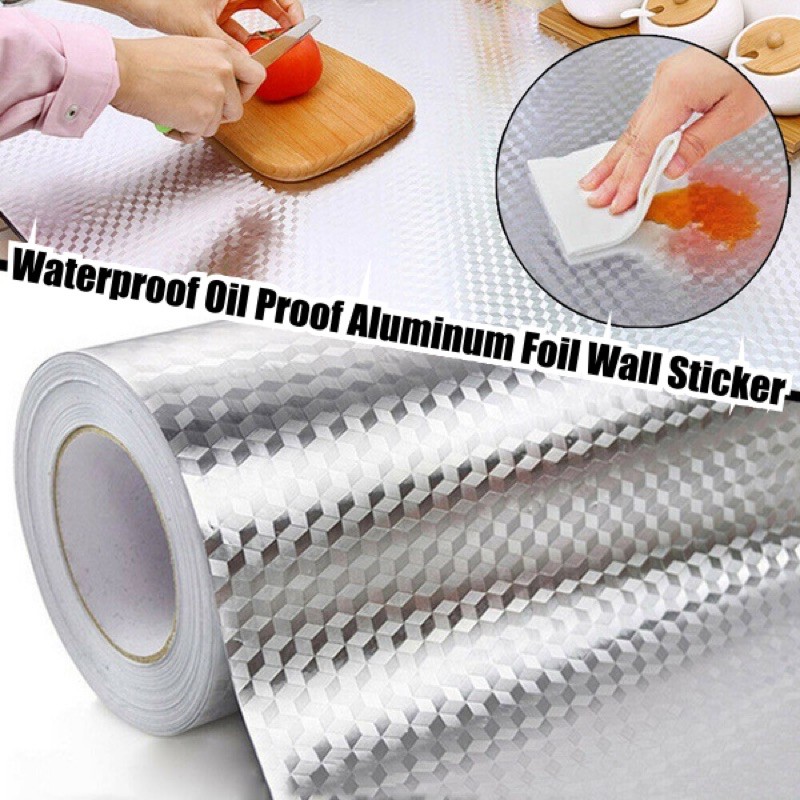 Home Decor DIY Waterproof Oil Proof Aluminum Foil Self Adhesive Home ...
