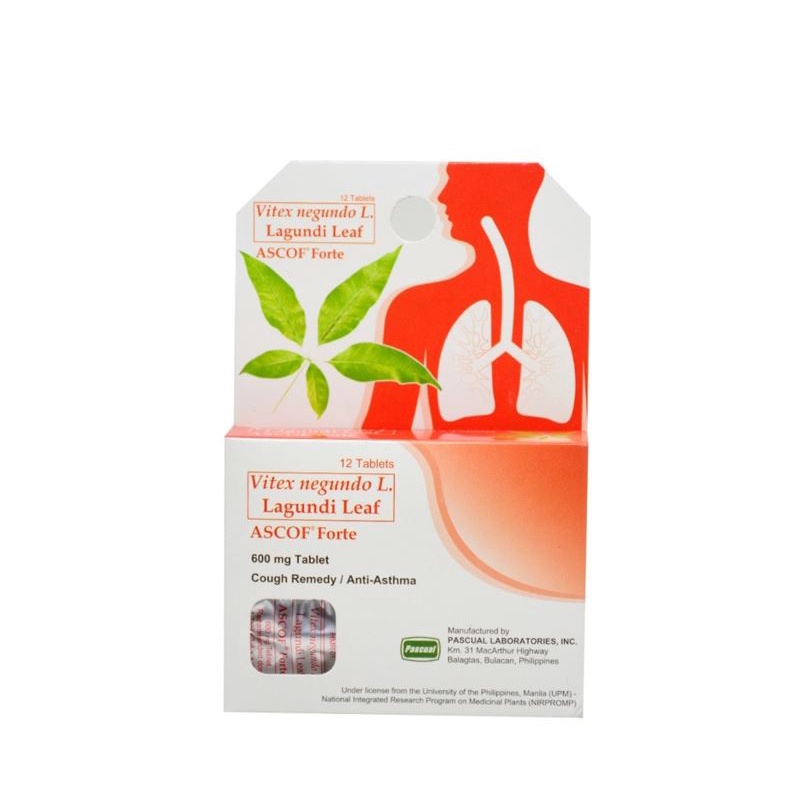 ASCOF Lagundi for Adults 600 mg Tablet x12Tablets/Pack | Shopee Philippines