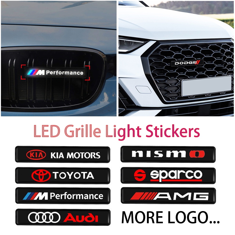 Car Front Hood Grille Logo LED Emblem Badge Decorative Lights for ...