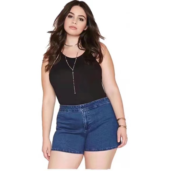 Plus Size 32-44 Stretchable Denim High waist JONI SHORT | Shopee ...