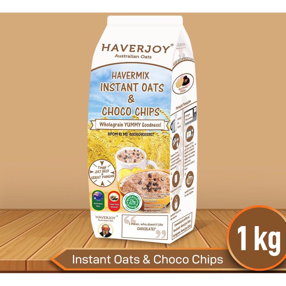 W2fit Haverjoy Havermout Instant & Choco Chips 1KG / Havermix Oats ...