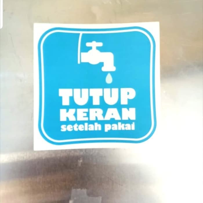 SIGN STICKER FAUCET COVERING AFTER USE UK 10X10CM | Shopee Philippines