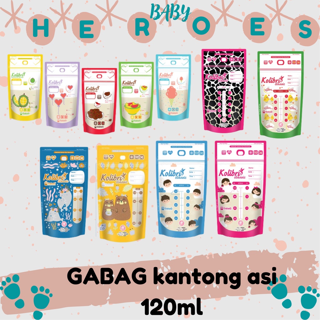 Gabag Breast MILK Bag 120ml 25+5/GABAG Breast MILK Bag mix Flavor/MILK ...