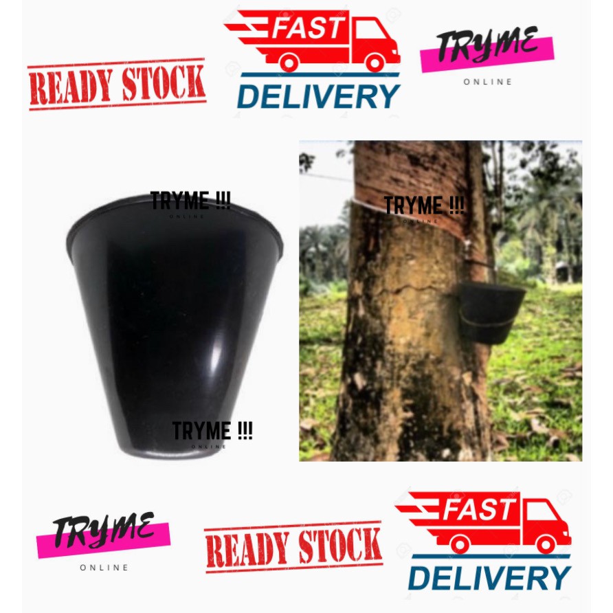 Cawan susu getah mangkuk plastik rubber collect latex cup plastic pokok ...