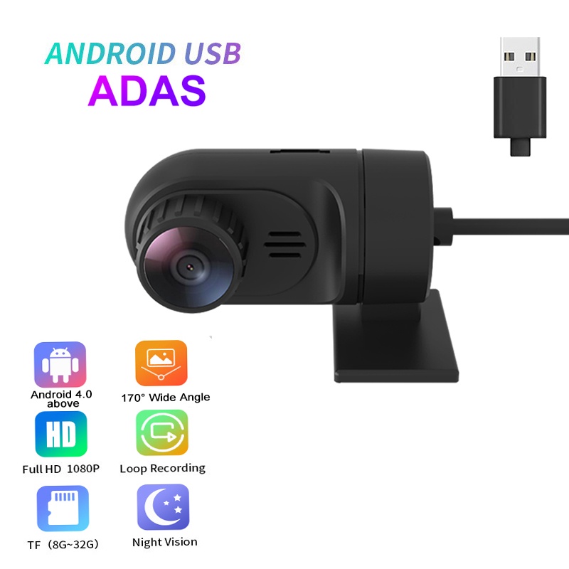 Car DVR Camera USB DVR DashCam for Android ADAS 1080P Full HD DVR ...
