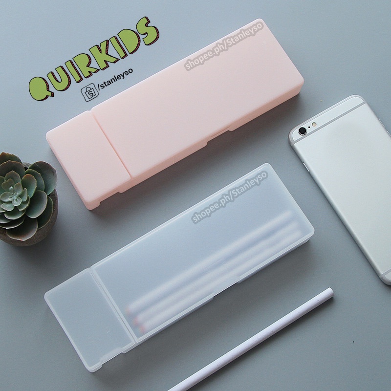 Pencil Box Case Frosted Clear Japanese Style Simplistic Japan Muji ...