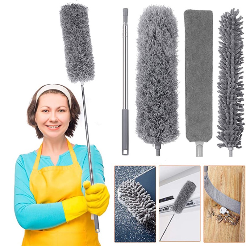 Microfiber Duster Long Extendable Duster Cleaner Brush Telescopic ...