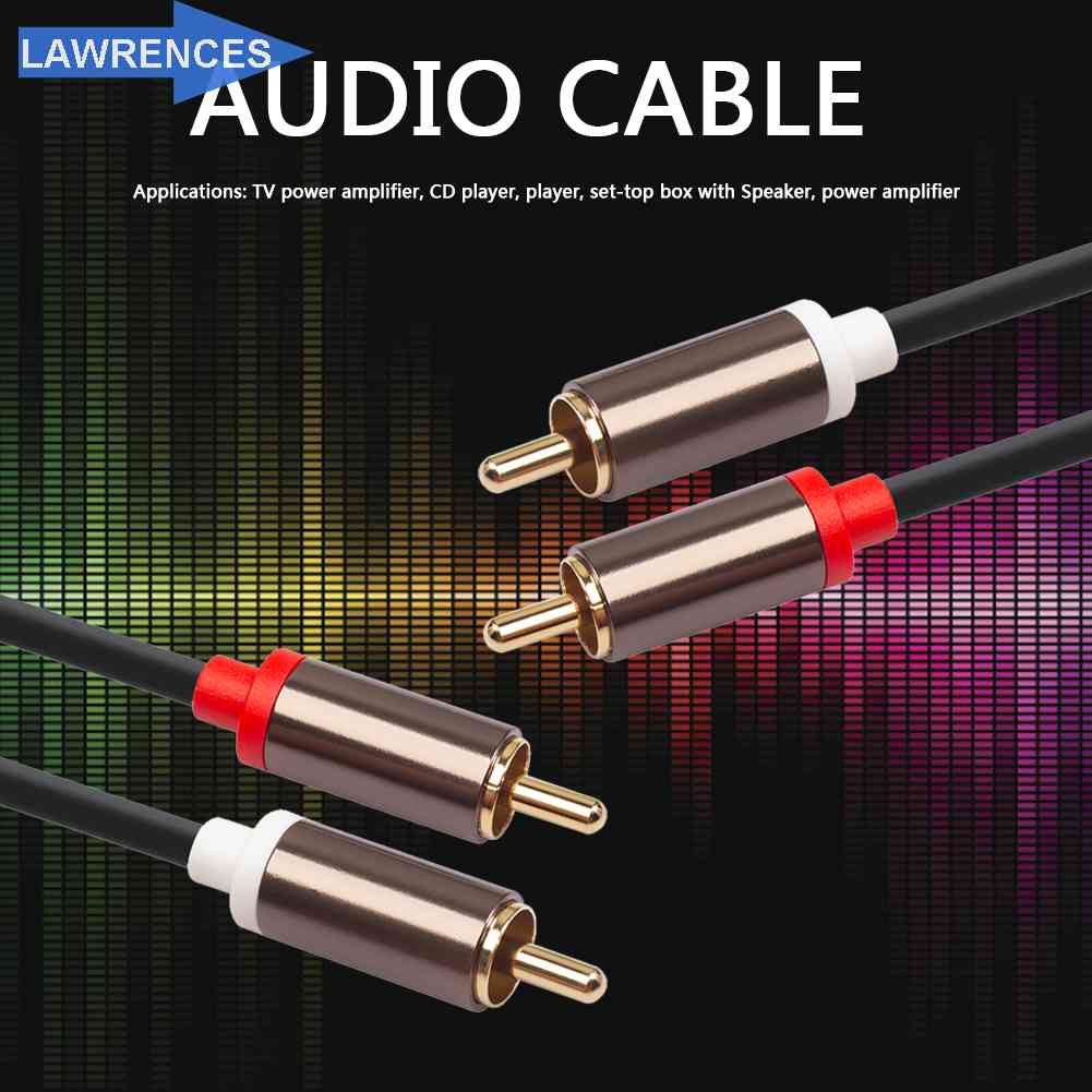 2 RCA to 2 RCA Cable Male to Male Audio Cord for TV Amplifier CD ...