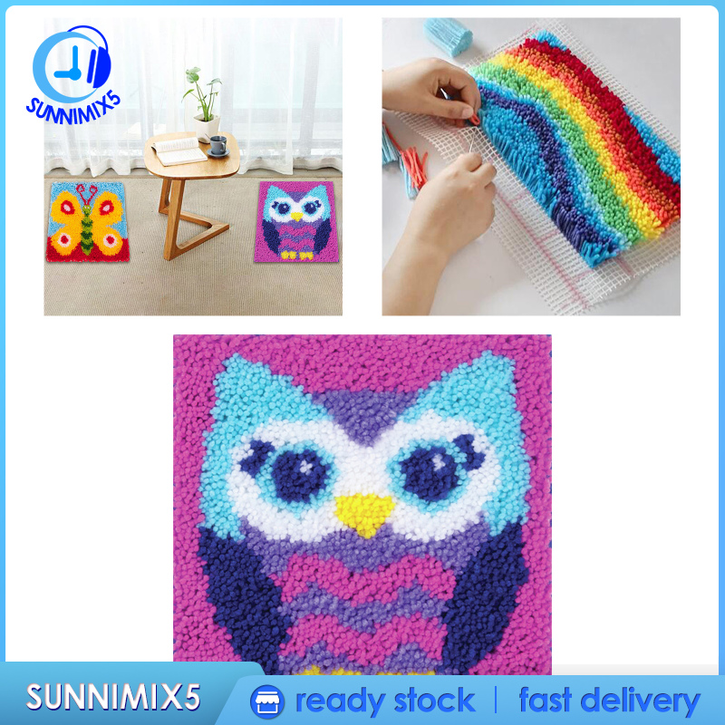 [ Latch Hook Rugs Carpets Cushion Mat Making Crafts for Beginner ...